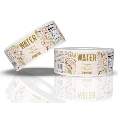 China Custom Transparent White PVC Vinyl Self-Adhesive Logo Sticker Waterproof Scratch-Off Water Bottle Packaging Label for Wholesaler for sale