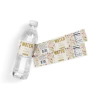 China Custom Transparent White PVC Vinyl Self-Adhesive Logo Sticker Waterproof Scratch-Off Water Bottle Packaging Label for Wholesaler for sale