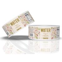 China Custom Transparent White PVC Vinyl Self-Adhesive Logo Sticker Waterproof Scratch-Off Water Bottle Packaging Label for Wholesaler for sale