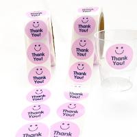 China Custom Hot Stamping Transparent Thank You Sticker Label Baking Adhesive Gift Cake Box Bottles Tag Sealing Stickers for sale