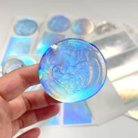 China Factory Customized OEM ODM Funny Decorative Waterproof Round Vinyl Sticker 3D Foil Holography Laser Hologram Adhesive Sticker for sale