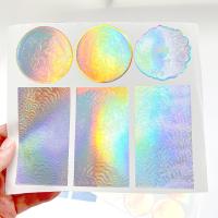 China Factory Customized OEM ODM Funny Decorative Waterproof Round Vinyl Sticker 3D Foil Holography Laser Hologram Adhesive Sticker for sale