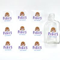 China Customized  Ice-cream Brand Label Clear Printing Waterproof Transparent Logo for Bottle for sale