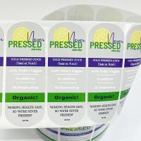 China Manufacturer Wholesale Waterproof Die Cut Press Cold Juice Sticker Logo Clear Printing Water Bottle Packaging Label for sale