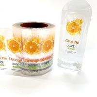 China High Quality Customized Personalized Adhesive Juice Drink Waterproof Transparent Paper Sticker for sale