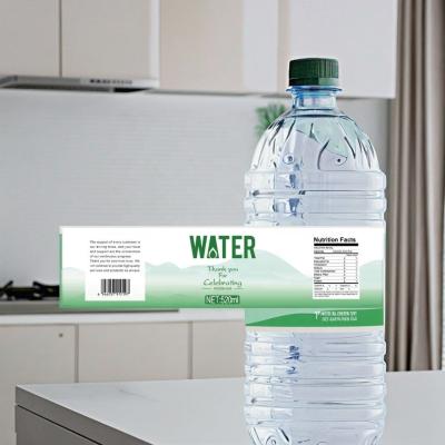 China Custom Sticker Printing Mineral Water Bottle Label Neck Packaging Waterproof Label Sticker for Water Bottle for sale