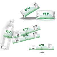 China Custom Sticker Printing Mineral Water Bottle Label Neck Packaging Waterproof Label Sticker for Water Bottle for sale