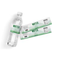 China Custom Sticker Printing Mineral Water Bottle Label Neck Packaging Waterproof Label Sticker for Water Bottle for sale