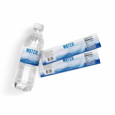 China Custom Logo Printing Mineral Self-adhesive Sticker Waterproof Spring Juice Water Drinks Bottle Pvc Packaging Label Sticker Roll for sale