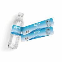 China Custom Logo Printing Mineral Self-adhesive Sticker Waterproof Spring Juice Water Drinks Bottle Pvc Packaging Label Sticker Roll for sale
