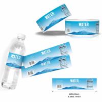 China Custom Logo Printing Mineral Self-adhesive Sticker Waterproof Spring Juice Water Drinks Bottle Pvc Packaging Label Sticker Roll for sale