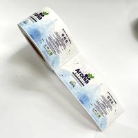 China Customized Synthetic Paper Spot Glossy UV Logo Design Waterproof Matte Foundation Private Juice Water Beverages Sticker Label for sale