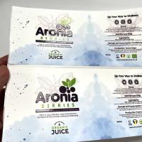 China Customized Synthetic Paper Spot Glossy UV Logo Design Waterproof Matte Foundation Private Juice Water Beverages Sticker Label for sale