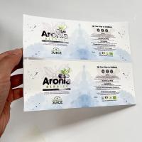 China Customized Synthetic Paper Spot Glossy UV Logo Design Waterproof Matte Foundation Private Juice Water Beverages Sticker Label for sale