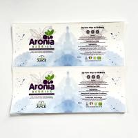 China Customized Synthetic Paper Spot Glossy UV Logo Design Waterproof Matte Foundation Private Juice Water Beverages Sticker Label for sale