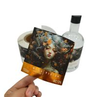 China Custom logo Design Luxury Printed Juice Water Bottle Label Packaging Label Gold Foil Stamping Rich Texture Sticker for sale
