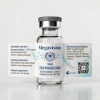 China Factory Customize Logo Vial Label Holographic Pep 3mL 10mL 30ml Sticker Ultra Adhesive Label Sticker White PET Packaging Label for sale