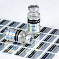 China Custom Spot UV Holographic Label for 3ml 5ml 7ml 10ml Vial Packaging Waterproof Vinyl Adhesive Sticker Packaging Labels for sale
