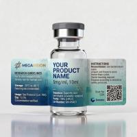 China Custom Hot Stamping Sticker for 3ml 5ml 7ml 10ml Vial Waterproof Vinyl Paper Label for Glass Bottle Laboratory for sale