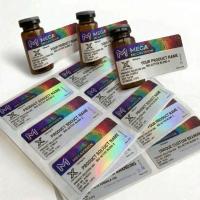 China Custom Logo 3ml 5ml 10ml Vial Holographic Label with Temperature Resistance Strong Adhesive Vinyl Sticker for Lab Glassware for sale