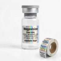 China Custom Logo 3ml 5ml 10ml Vial Holographic Label with Temperature Resistance Strong Adhesive Vinyl Sticker for Lab Glassware for sale