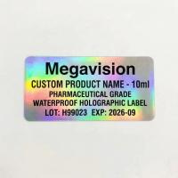 China Custom Logo 3ml 5ml 10ml Vial Holographic Label with Temperature Resistance Strong Adhesive Vinyl Sticker for Lab Glassware for sale