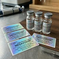 China Factory OEM Holographic Laser Vial Labels Strong Adhesive Sticker for Laboratory Glass Bottle for sale