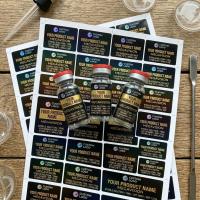China Custom Waterproof Vinyl Sticker for 3ml 5ml 10ml Research Vial Labels for Laboratory Glass Bottle for sale