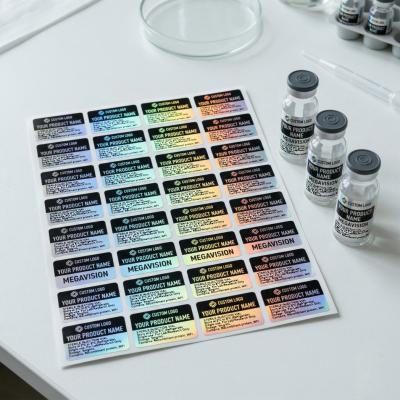 China Personalized 2ml 3ml 5ml Vial Stickers Waterproof Vinyl Label Custom Logo for Weight Loss Powder Glass Bottle for sale