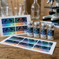 China Custom High Quality 3ml 10ml Durable Laminate Vial Bottle Labels Premium Waterproof Sticker for Laboratory Research for sale