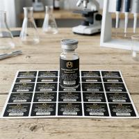 China Customized OEM 5ml 10ml High Quality Waterproof Small Vial Sticker Packaging Label for Laboratory Use for sale