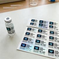 China Custom Logo Printing Small Glass Vial Bottle Oil Proof Customized Waterproof Sticker Packaging Label for Research Lab for sale