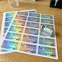 China Custom Logo 3ml 5ml 10ml Vial Labels With Temperature Resistance Hologram Strong Adhesive Waterproof Vinyl for Lab Glassware for sale