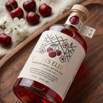 China Luxury Brand Customizable Champagne Vodka Gin Spirits Roll Labels Quick Delivery Factory Direct Gold Foil Embossing for sale