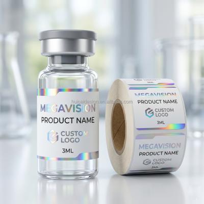 China Custom Logo Chemical Resistant Vial Labels Sticker for 2ml 3ml 5ml 10ml Laboratory Glass Bottles for sale