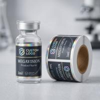 China Factory Custom New Design Strong Adhesive Waterproof Hologram Vial Label for Lab Research Glass Vial Sticker for sale