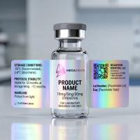 China Factory Direct 3ml 5ml 10ml Peptide Vial Labels Waterproof Strong Adhesive Hologram Sticker Labels for Glass Vial for sale