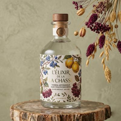 China Customized Wine Gin Rum Tequila Roll Labels Luxury Exclusive Hot Foil Embossing Fast Production Small Minimum Order for sale
