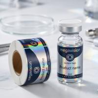 China Factory Supply Hologram Sticker Glass Vial Label 3ml 5ml 10ml Waterproof Vinyl Sticker for Research Vials for sale