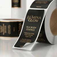 China Custom Manufacturer High Grade Printing Bottle Logo Sticker Perfume Cosmetic Lotion Oil Cream Shampoo Labels for sale