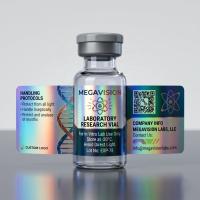 China Custom Printed Peptide Vial Glass Bottle Label 3ml 5ml 10ml Strong Adhesive Sticker Labels for Laboratory Research Only for sale