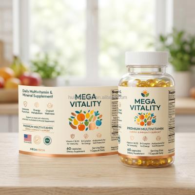 China Private Label Supplement Stickers Custom Printed Health Supplement Bottle Labels Waterproof for sale