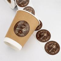 China Rohs Certificated Custom Printed Round Roll Labels Waterproof Adhesive Stickers for Bubble Tea Coffee Cup Food Packaging for sale