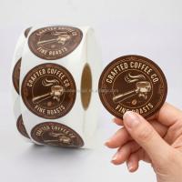 China Rohs Certificated Custom Printed Round Roll Labels Waterproof Adhesive Stickers for Bubble Tea Coffee Cup Food Packaging for sale