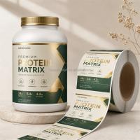 China Custom Whey Protein Labels for Powder Containers and Sports Supplement Plastic Bottle Packaging for sale