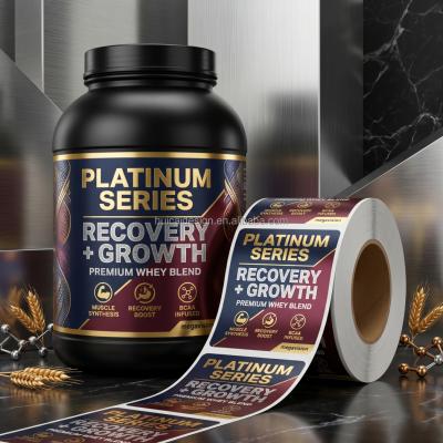 China Premium Protein Supplement Labels Custom Printing for Fitness and Nutrition Products for sale