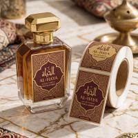 China High Quality Perfume Label Stickers Gold Foil Embossed Cosmetic Labels for Luxury Fragrance Bottles for sale