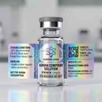 China Custom Hologram Sticker Laboratory Peptide Vial Labels Waterproof Sticker for Glass Bottle for sale