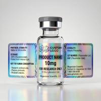 China Custom Hologram Sticker Laboratory Peptide Vial Labels Waterproof Sticker for Glass Bottle for sale
