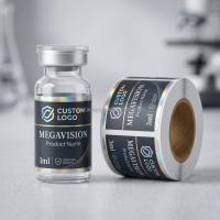 China Factory Custom Hologram Sticker Waterproof Laboratory Glass Bottle Labels for 3ml 5ml 10ml Peptide Vials for sale